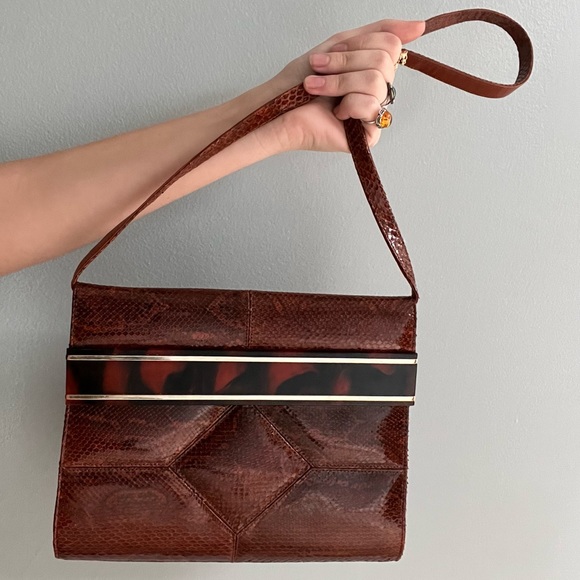 Bags | Vintage Snake Skin Bag | Poshmark
